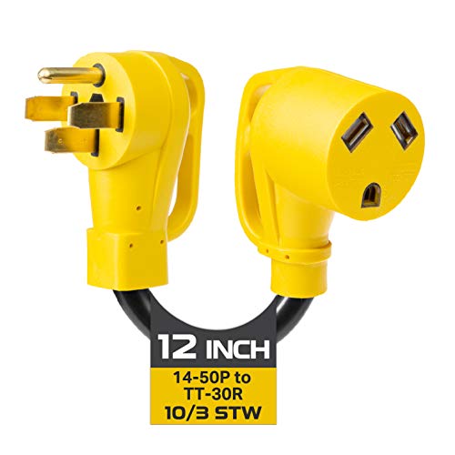 Iron Forge Cable 50 Amp to 30 Amp RV Electrical Adapter Power Cord, 12