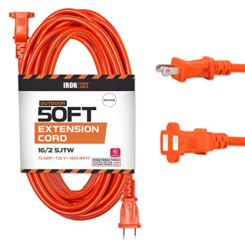 Iron Forge 50 Ft Water Resistant 16/2 Outdoor Extension Cord - SJTW Or ...