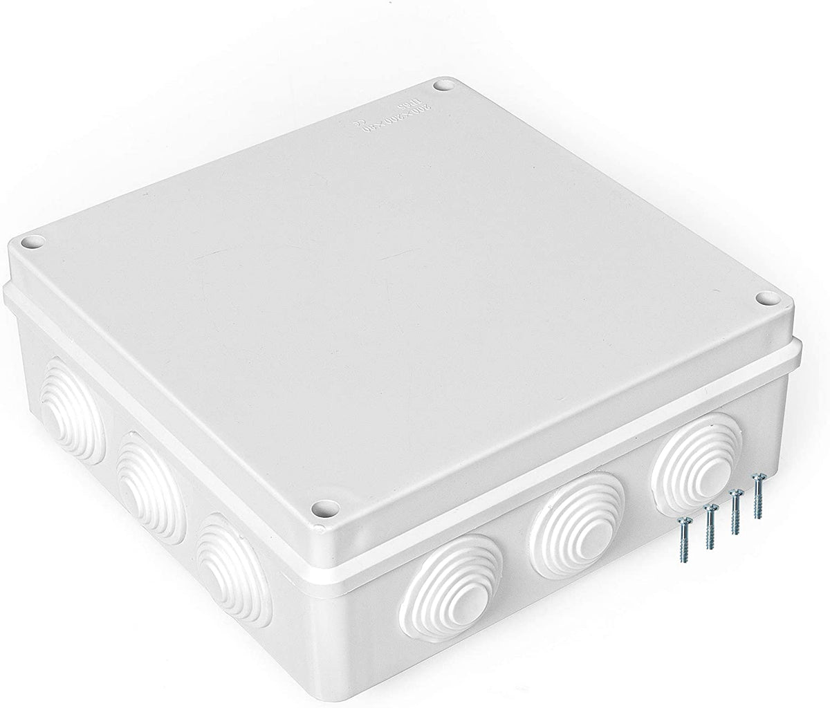 Outdoor Electrical Junction Box - 8 x 8 Inch Waterproof Plastic Box wi ...