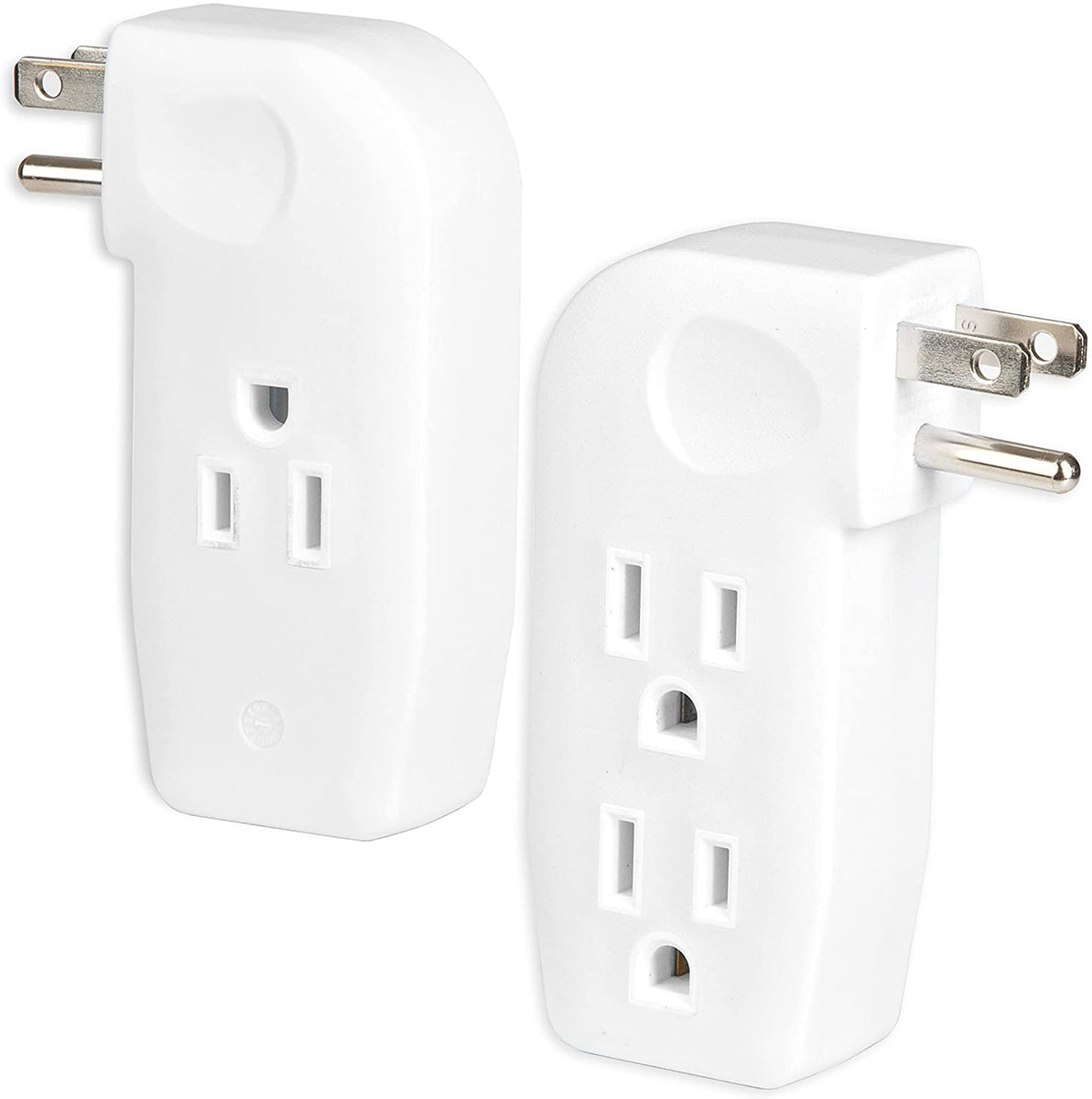 Wall Outlet Extender Plug, 2 Pack - White Multi Plug Outlet Splitter W ...