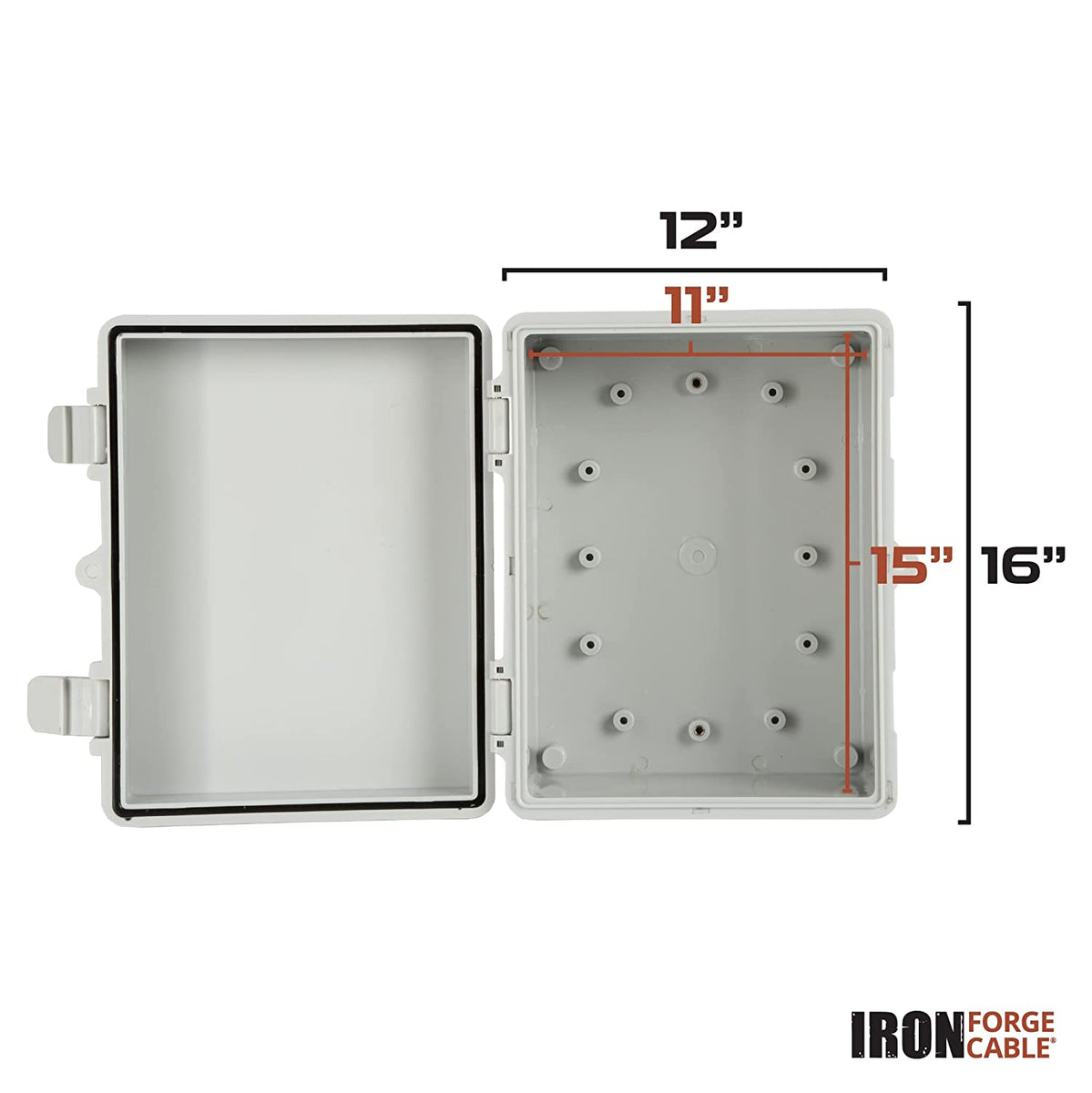 Outdoor Electrical Junction Box - 16 x 12 Inch Dustproof Waterproof Pl ...