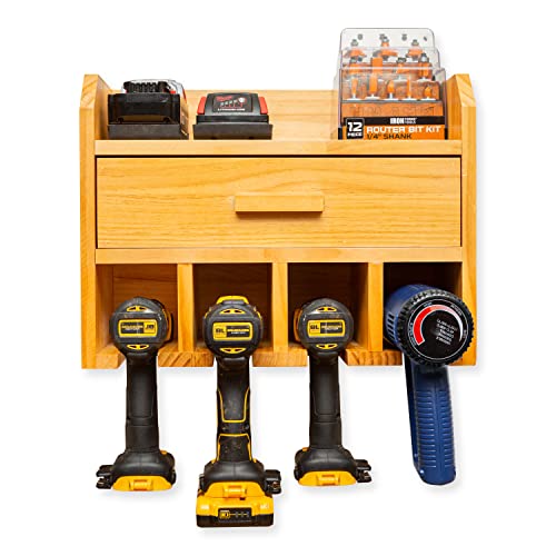Iron Forge Tools Power Tool Organizer- Fully Assembled Wood Tool Chest ...